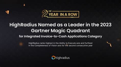 Sayantan Saha On Linkedin Highradius Named A Leader In The 2023 Gartner® Magic Quadrant™ For The…