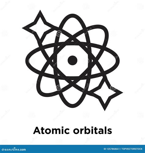 Atomic Orbitals Vector Icon On White Background Flat Vector Atomic Orbitals Icon Symbol Sign