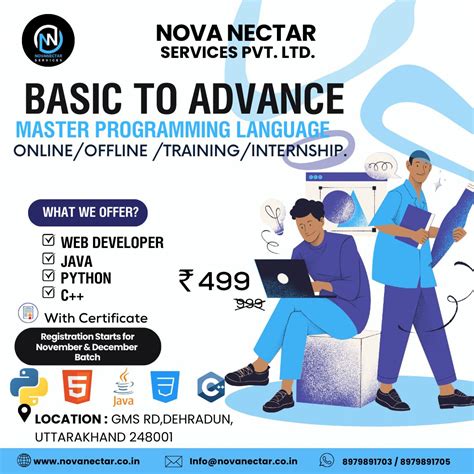 Novanectar Webdeveloper Python Java Code Corporatetraining Learning Fresher Novanectar