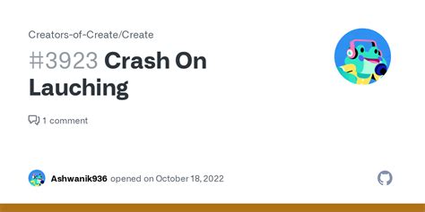 Crash On Lauching · Issue 3923 · Creators Of Createcreate · Github