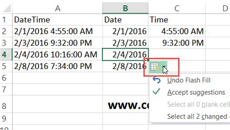 Excel Split Date And Time Easy Formula Or Flash Fill