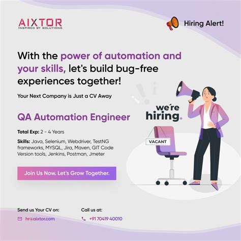 aixtortechnologies qaautomationengineer hiring qaengineer… hr