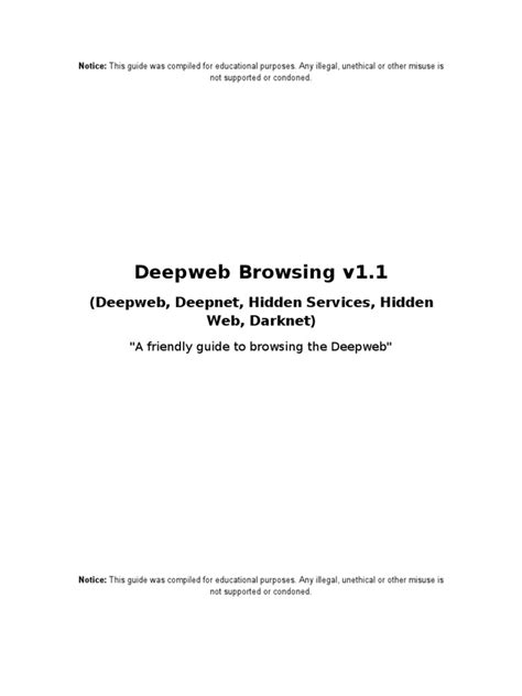 Deepweb Guide V11 Pdf Tor Anonymity Network Proxy Server