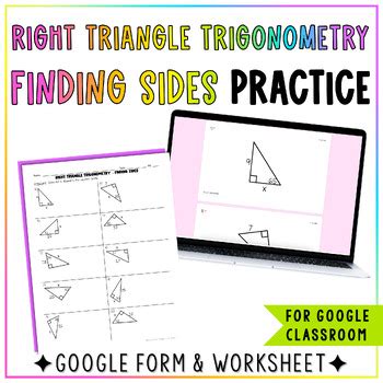 Trigonometry Finding Missing Sides Digital Practice By Busy Miss Beebe