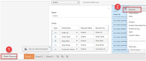 How To Rename Columns In Tableau