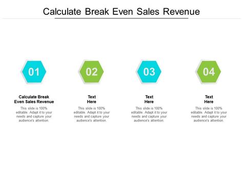 Calculate Break Even Sales Revenue Ppt Powerpoint Presentation Gallery Deck Presentation