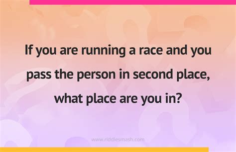 If You Are Running A Race And You Passed The Second Person Riddle