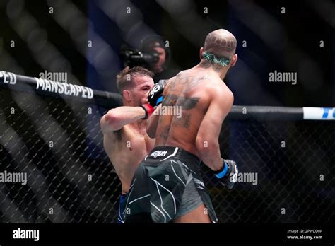 Las Vegas Nv April 29 Cody Durden And Charles Johnson Fight In A