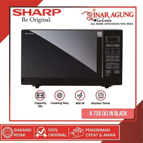 Jual SHARP R-728KIN / R728KIN MICROWAVE 25 L GRILL - GARANSI RESMI ...