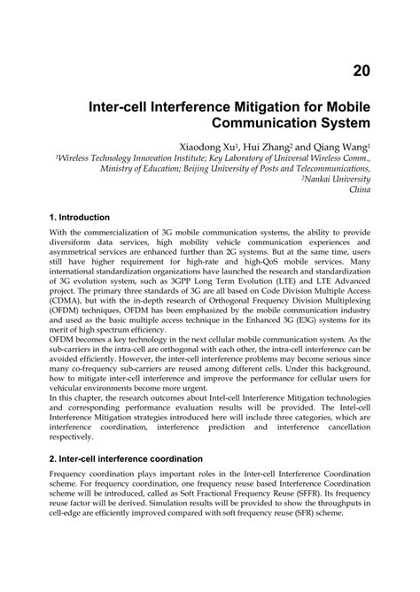 pdf inter cell interference mitigation for mobile communication system
