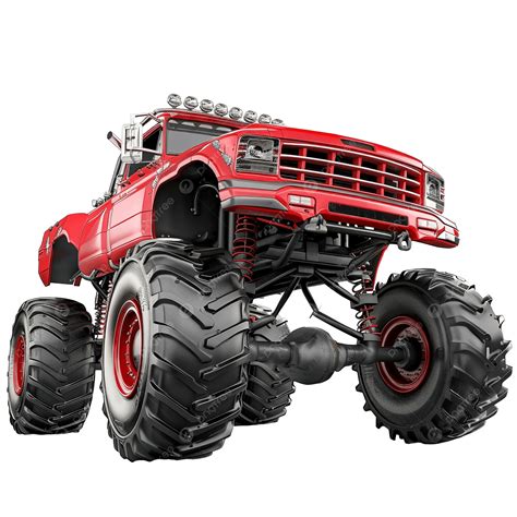 크고 빨간 몬스터 트럭 큰 빨간색 차량 Png 일러스트 및 이미지 에 대한 무료 다운로드 Pngtree