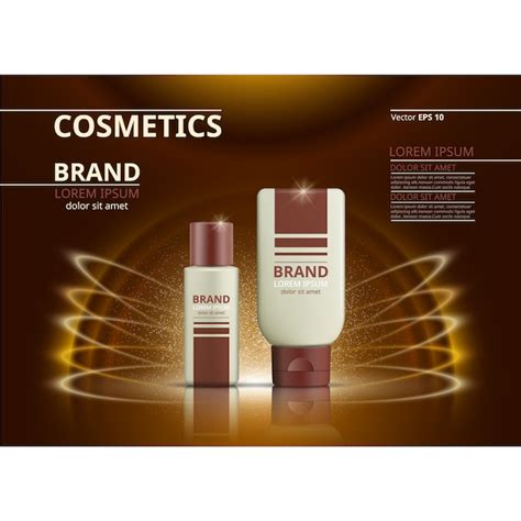 화장품 템플릿 디자인 프리미엄 벡터