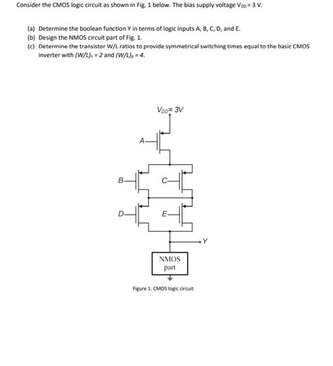 Solved Consider The CMOS Logic Circuit As Shown In Fig Chegg Com