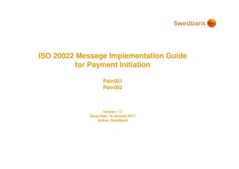 PDF ISO 20022 Message Implementation Guide For Payment Initiation DOKUMEN TIPS