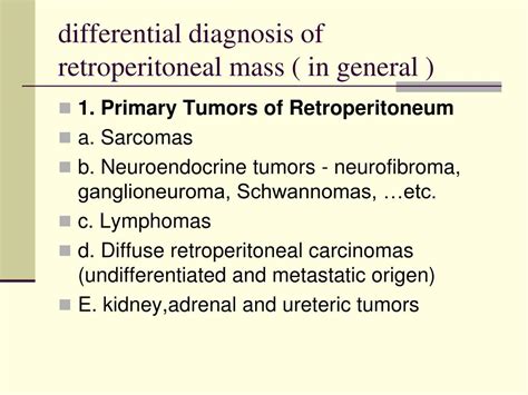 Ppt Case Presentation Of Retroperitoneal Mass Powerpoint Presentation