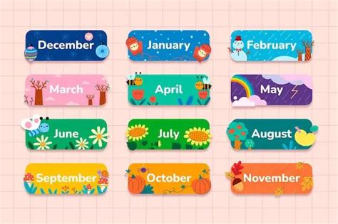 What Color Represents Each Month Of The Year
