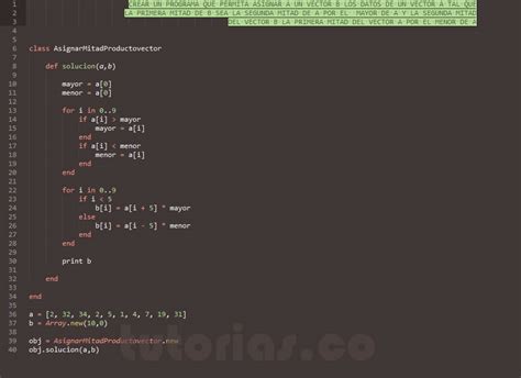 POO Arrays Ruby Asignar Mitad Producto De Vector Tutorias Co