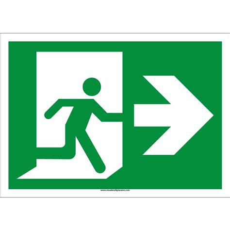 Glow Exit Right Arrow Visual Workplace Inc