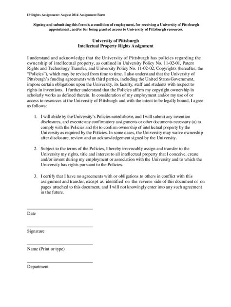 Fillable Online Intellectual Property Assignment How To Guideintellectual Property Assignment
