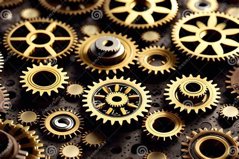 Interconnected Gears Symbolizing The Intricate Stock Illustration Illustration Of Industrial