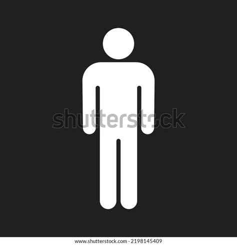 Man Line Icon Male Symbol Restroom Stock Vector Royalty Free