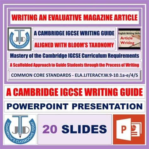Writing An Argumentative Magazine Article For Cambridge Igcse Cambridge Igcse Guided Writing