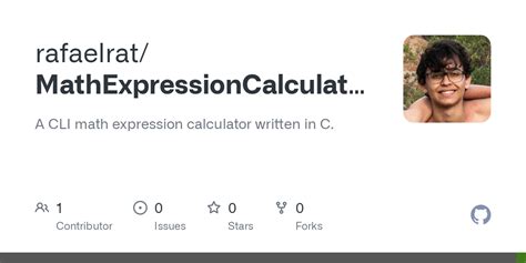 Github Rafaelrat Mathexpressioncalculator A Cli Math Expression Calculator Written In C
