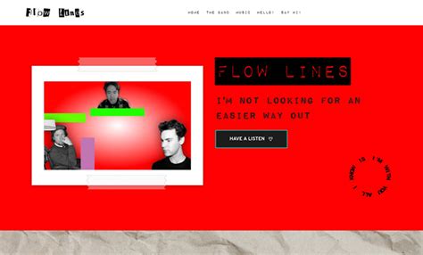Flow Lines Indie Rock Music Css Design Awards