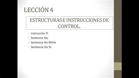Fortran Programación 4 Estructuras E Instrucciones De Control Youtube