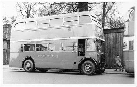Vintage Bus Photograph Double Decker Bus Route 8 London Transport Bu4 £399 Picclick Uk