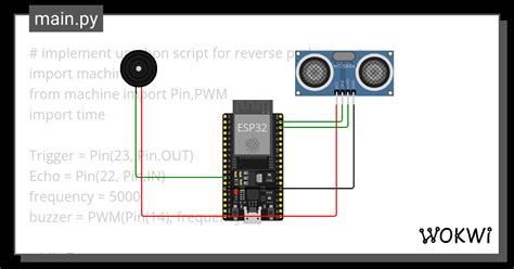 Ultrasonic And Buzzer Wokwi Esp32 Stm32 Arduino Simulator