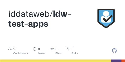 GitHub Iddataweb Idw Test Apps
