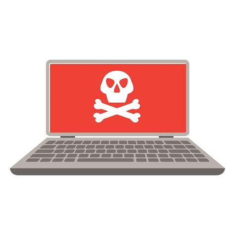 Premium Vector Cyber Attack Skull Ransomware Threat Signhacking A