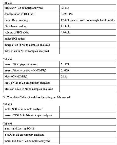 Solved 1 Give A Results Section For This Laboratory Chegg Com