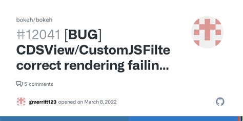 Bug Cdsviewcustomjsfilter Correct Rendering Failing Dependent On