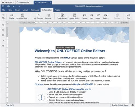 ONLYOFFICE Review Co Edit Documents DOCX XLSX PPTX In Real Time Using A Browser Desktop