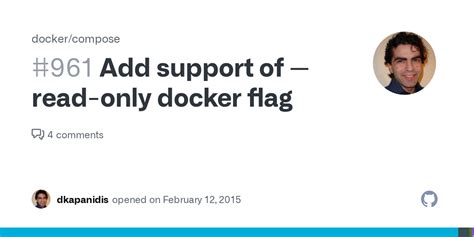 add support of read only docker flag · issue 961 · docker compose