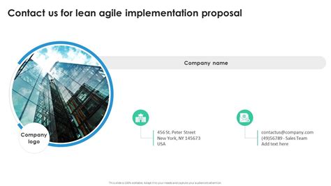 Contact Us For Lean Agile Implementation Proposal Ppt Presentation