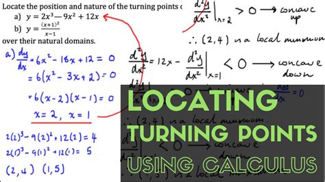 Locating Turning Points Using Calculus - YouTube
