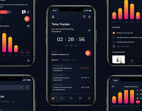 Time Tracker App Concept Design On Behance Time Tracker App Concept Design On Behance