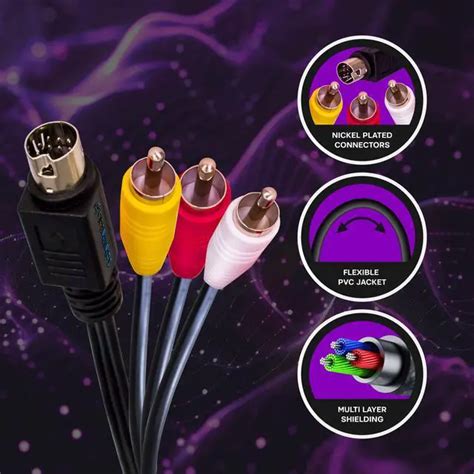 Satellitesale Audio Video 10 Pin Rca Composite Directv Replacement Cable Universal Wire Pvc