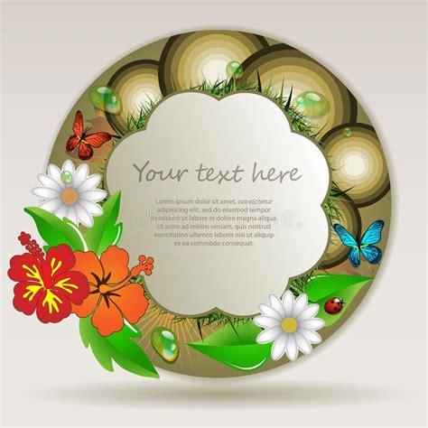 nature concept background or label template stock vector illustration