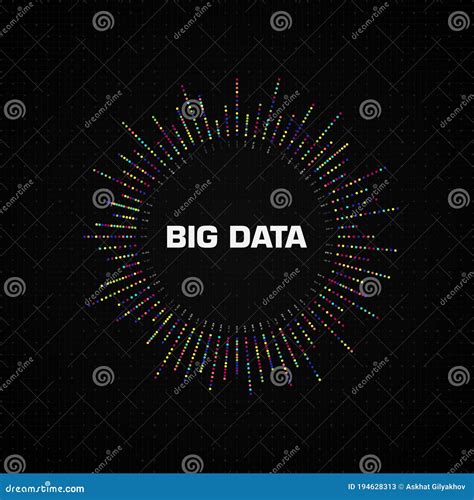 Big Data Circular Visualization Cartoon Vector 197743385