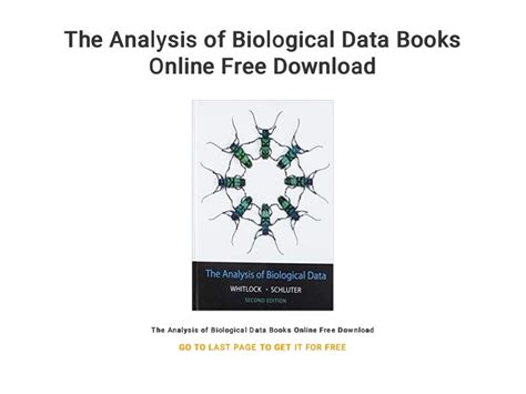 The Analysis Of Biological Data Books Online Free Download