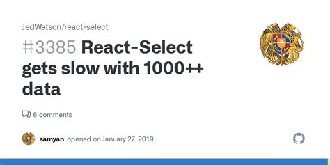 React Select Gets Slow With 1000 Data · Issue 3385 · Jedwatsonreact