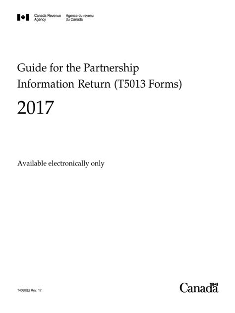 T5013 Guide Pdf Partnership Withholding Tax