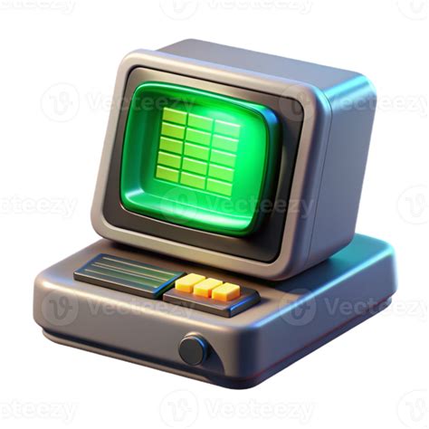 Impressive Classic A Vintage Computer Terminal Displaying Complex Code Green Phosphor Glow