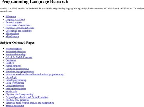 Carnegie Mellon University Programming Language Research Handout For
