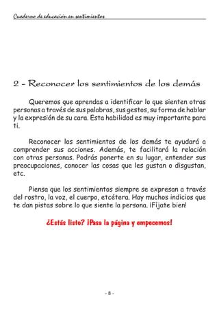 Reconocer Sentimientos Y Emociones Pdf