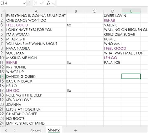 How To Find Names In A Column From A Smaller List Of Names In Another Column Plus Mark For